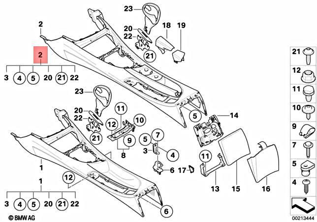 Genuine BMW E81 E82 E87 E88 116d Center Console With Drink Holder ...