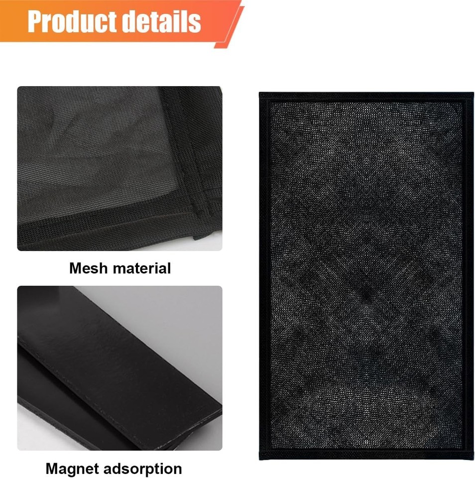 Magnetic Car Sunroof Sun Shade Breathable Mesh, UV Protection Black | eBay