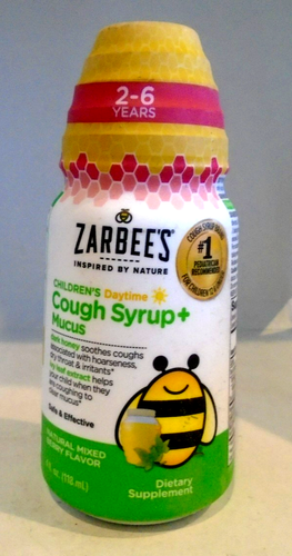 Zarbee's Children's Daytime, Cough Syrup + Mucus, 2-6 Years Mixed Berry, 4 fl oz | eBay