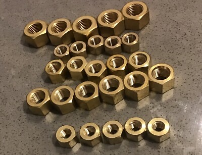 Brass Exhaust Manifold Nuts - Metric Pitch High Temp Inlet M8 M10 & UNF ...