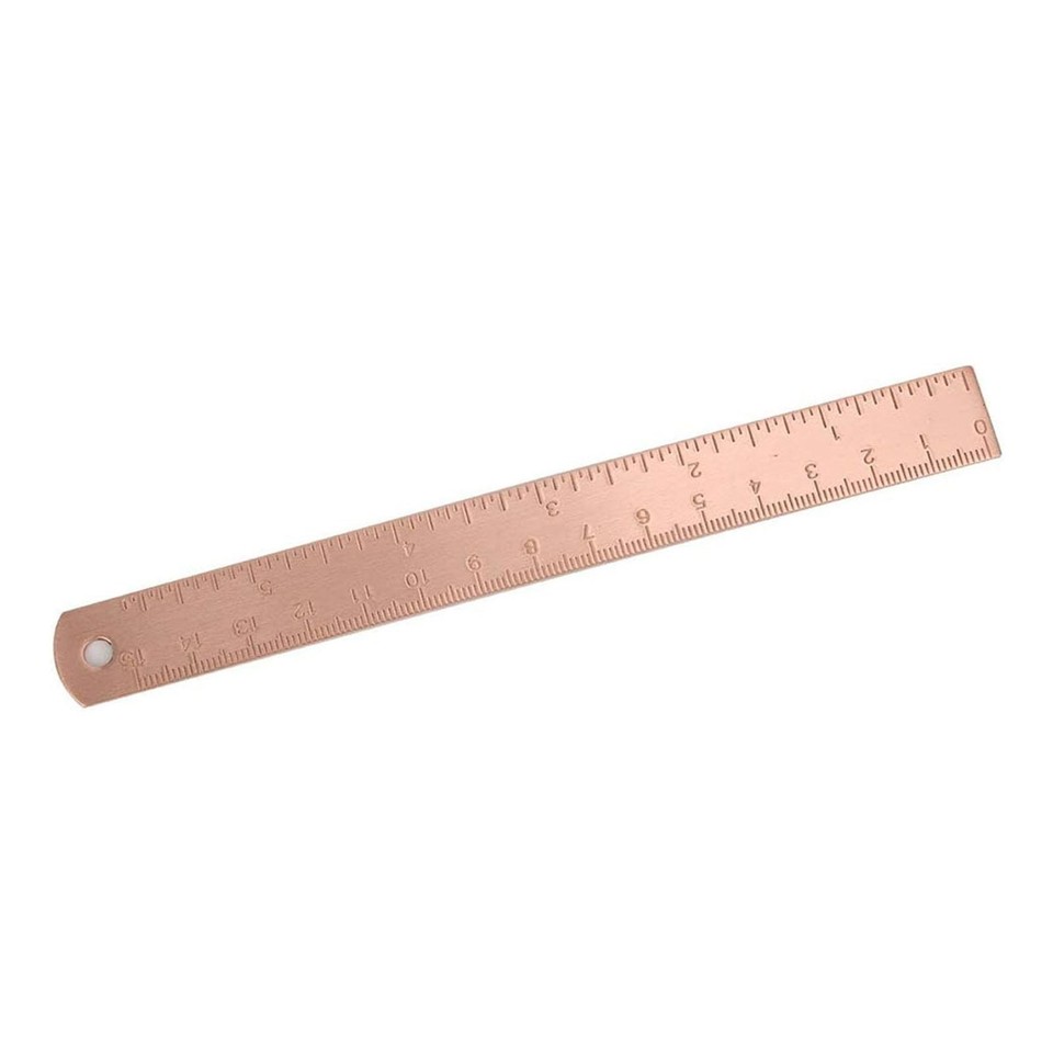 Copper Ruler Measuring Tool Multi Use Straight Ruler for Drawing Home ...