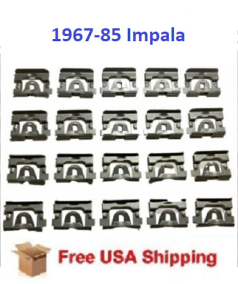 1967-85 Impala Rear Glass Window Windshield Molding Trim Reveal Clips ...