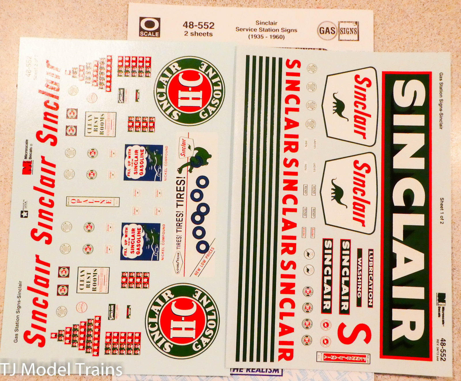 Microscale Decal #48-552 Sinclair Service Station (1935-1960) | eBay