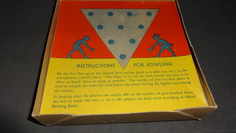 Vintage Midget Bowling Game by J. Pressman & Co. No. 719 With Box ...
