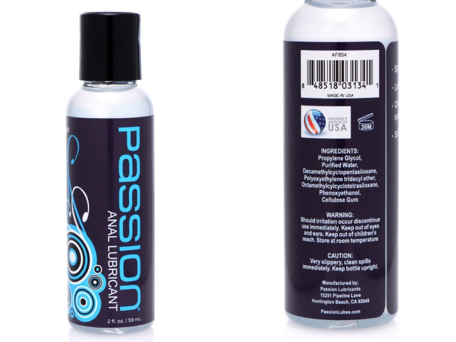 Passion Lube 2oz Anal Lubrication Smooth Slick Entry Lubrication Thick ...