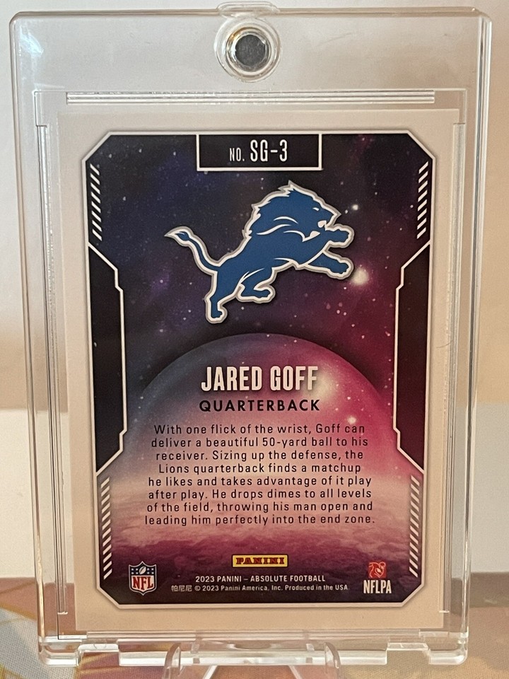 Jared Goff Star Gazing Insert 2023 Absolute Football Card #SG-3 Detroit ...