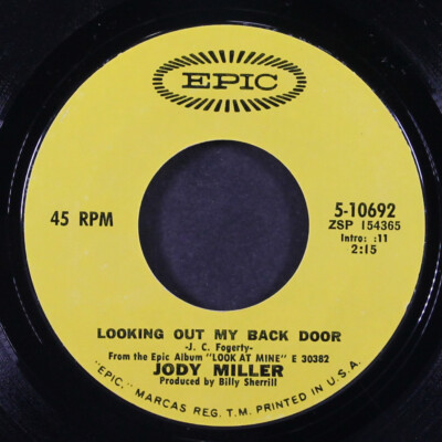 JODY MILLER: looking out my back door / if you think i love you now ...