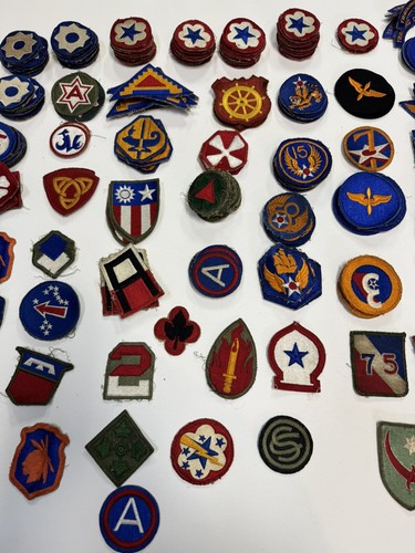 Lot Of 250 Plus WWII Army Shoulder Patches Air Force Armored Division ...