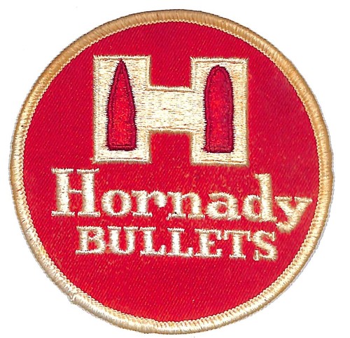 Hornady Bullets Vintage Emb. 3 1/2" Patch Gold Border c1970's-80s NOS ...