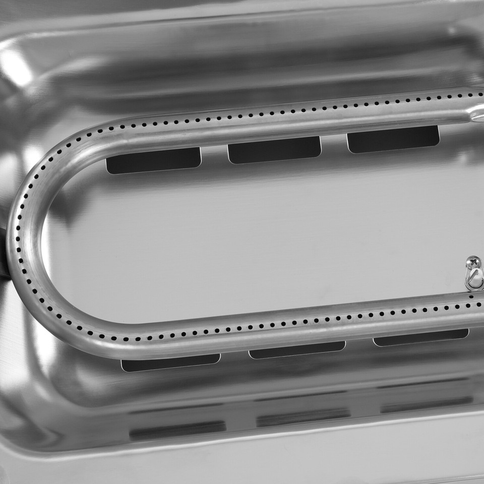 Portable Gas Grill Cooker Cold-rolled Steel for Camping Picnic Orange ...