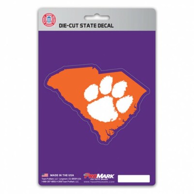 clemson tigers ncaa college team state logo die cut sticker auto decal ...