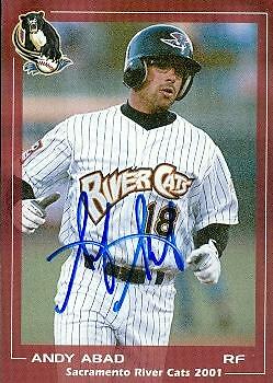 Andy Abad autographed Baseball Card (Minor League) 2001 Grandstand ...