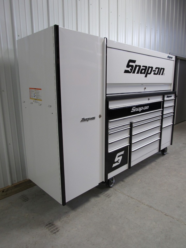 Snap On White & Black Trim KRL1163 Toolbox, KRL1072 Hutch & KRL1012 ...
