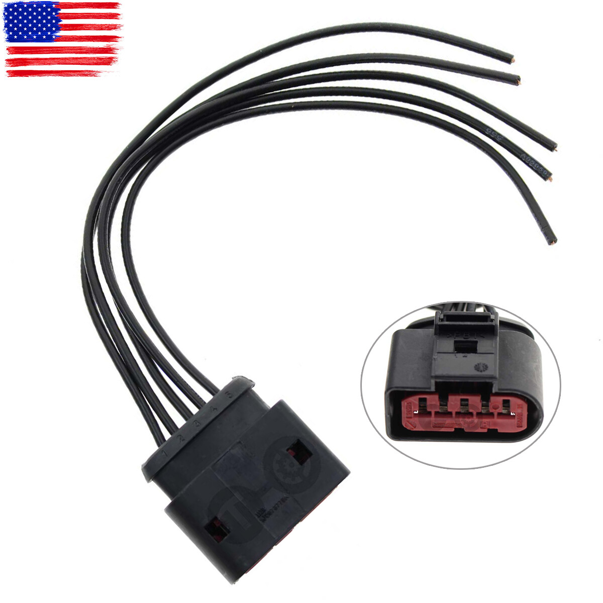 Mass Air Flow MAF Meter Sensor Connector Plug Harness Pigtail For VW ...