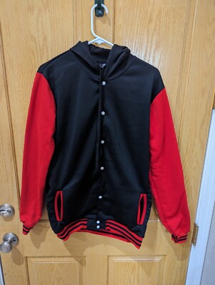 Hoodie Jacket Varsity Jacket Cotton Letterman Jacket Large | eBay