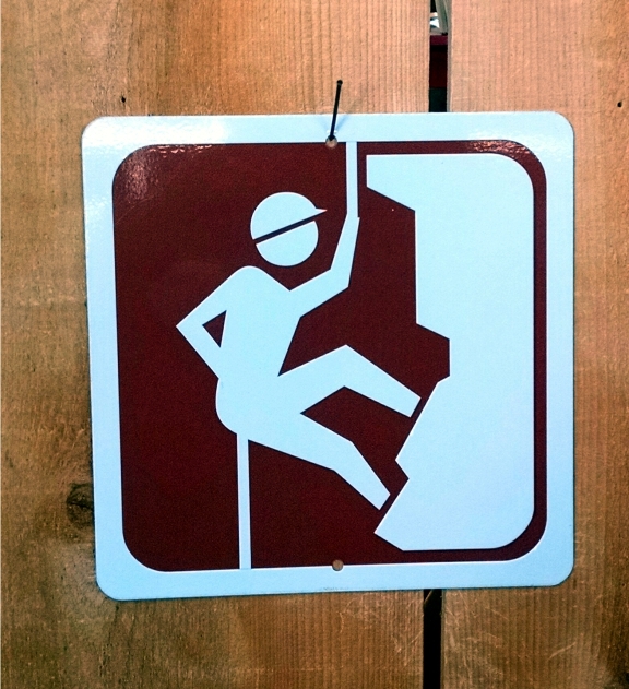 Rock Climbing Sign