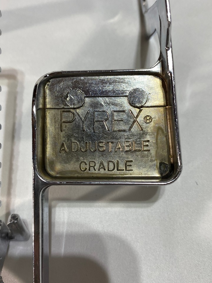 Vintage Pyrex #78 Chrome Metal Adjustable Casserole Dish Cradle 1960s 2 ...