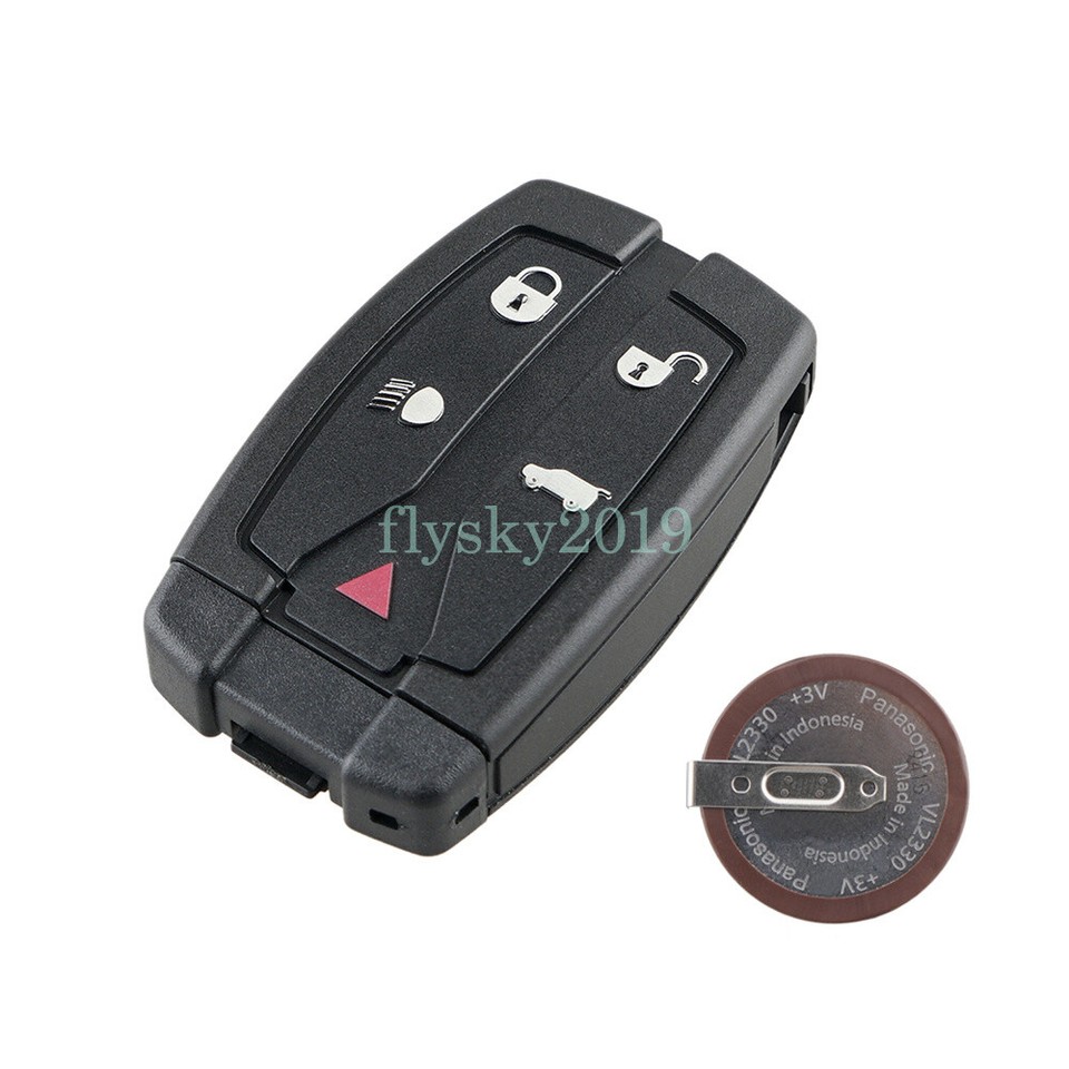5 Button Remote Key Fob Shell + Battery For Land Rover Freelander 2 ...