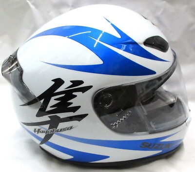 Suzuki Hayabusa Motorcycle Helmet - SHOEI - RF 1000 - Medium White Blue ...