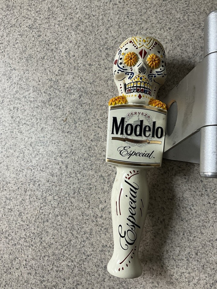 modelo beer tap handle Tab Pull Decorative Sugar Skull | eBay