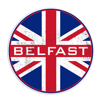2 x 10cm Belfast Ireland Vinyl Stickers - Travel Sticker Laptop Luggage ...