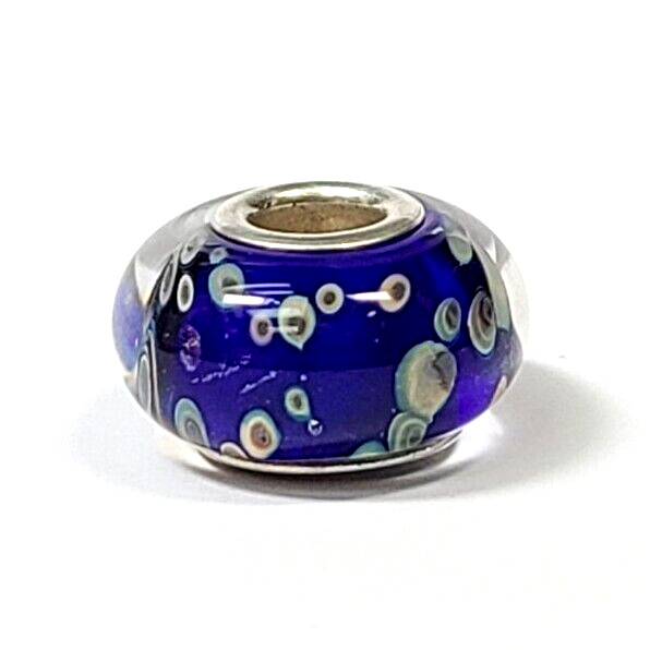 Chamilia Cham Sterling Silver Murano Glass Blue with … - Gem