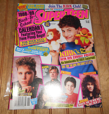 SuperTeen Magazine Nov 1988 Kirk Cameron Poster Tiffany Phoenix Haim ...