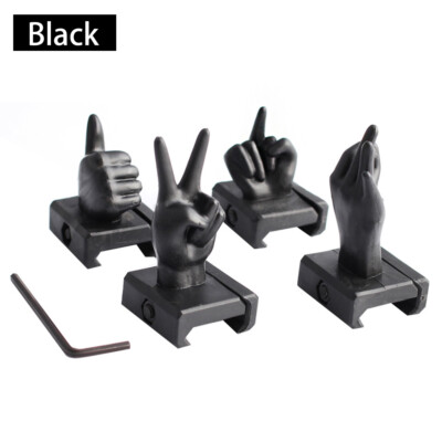 4pcs Sights Middle Finger Picatinny Finger Sights Black | eBay
