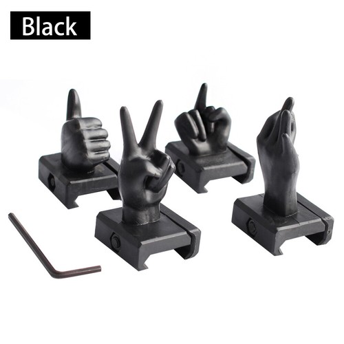 4pcs Sights Middle Finger Picatinny Finger Sights Black | eBay