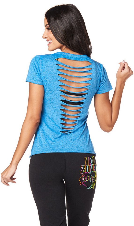 ZUMBA Love Is My Weapon Slashed Tee Shirt Top So Soft,Rare Convention ...