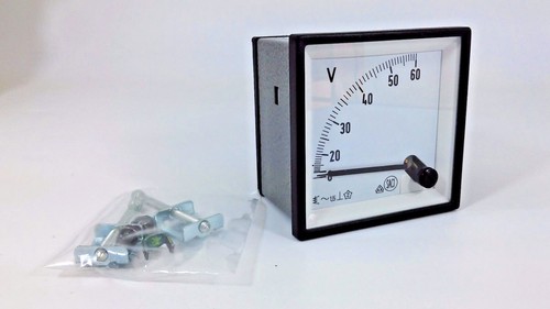 SACI Analog Voltmeter 0-60V Panel Meter Scale EC4V Control IRM 02 ...