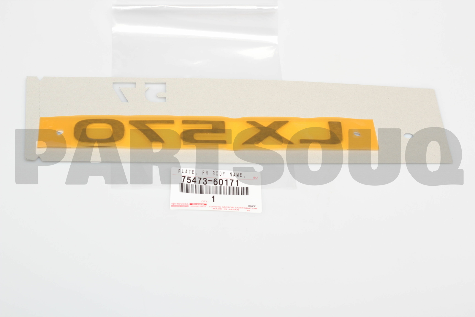 7547360171 Genuine Toyota PLATE RR BODY NAME 75473-60171 | eBay