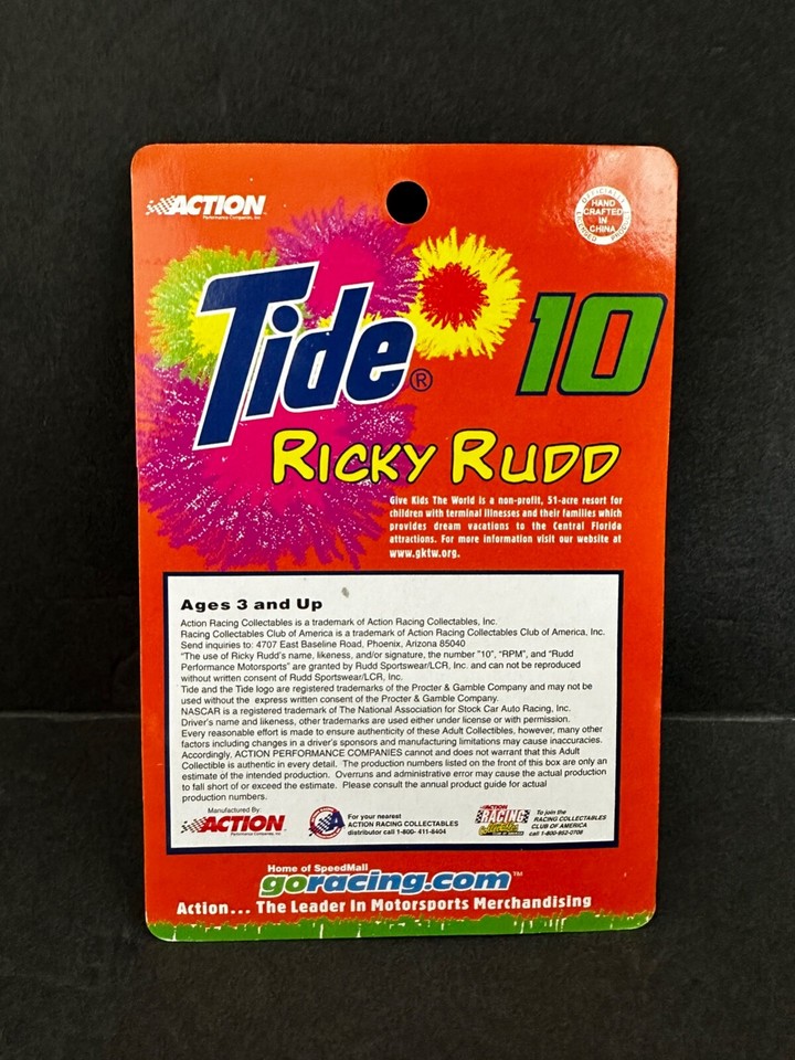 Vintage Ricky Rudd #10 Tide Give Kids The World 1:64 Scale Diecast 1999 ...
