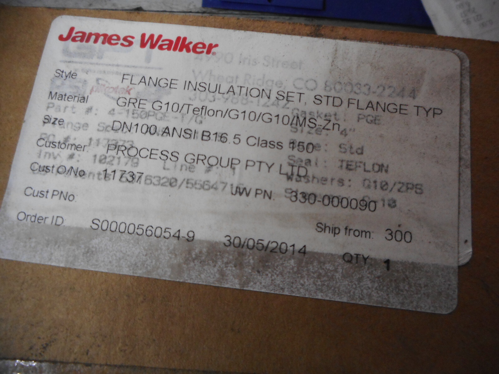 GPT -- PGE PIPE FLANGE INSULATION KIT -- PIKOTEK -- DN100 4" -- 4 ...