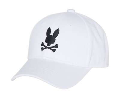 Psycho Bunny Men's White Ingraham Embroidered Bunny Baseball Cap | eBay