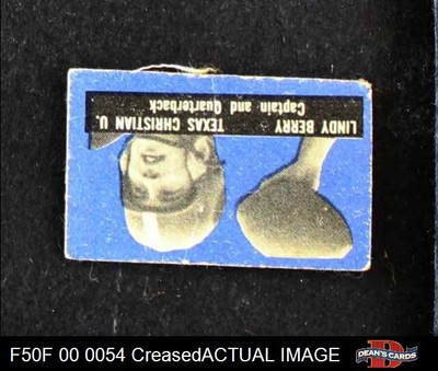 1950 Topps Felt Backs #4 Lindy Berry TCU 3 - VG | eBay