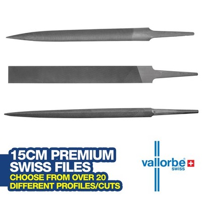 Vallorbe 15cm Premium Working Files - Flat/Crossing/Three Square/ Round ...