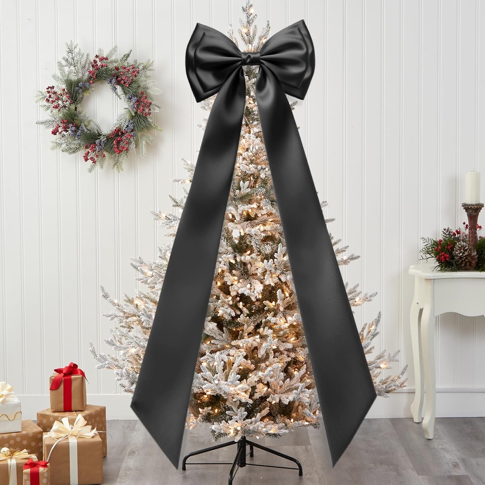 Giant Bow Decoration, Big Bow for Backdrop with Back Ribbon 83x20 ...