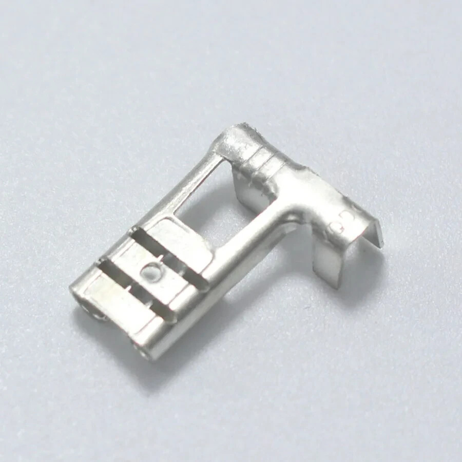 6.3mm Right Angle - L Shape Flag Type Spade Crimp Terminals Spring ...