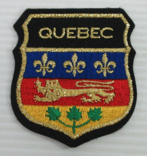Vintage Quebec Coat of Arms Patch Crest - sparkly | eBay