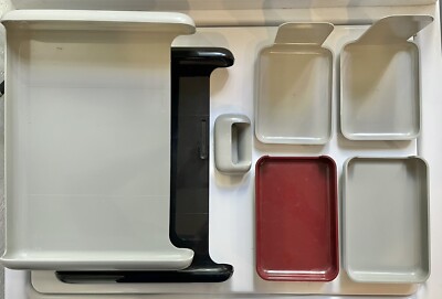 VTG 80s Eldon Office Products Desk Set Office Tray Organizers Gray ...