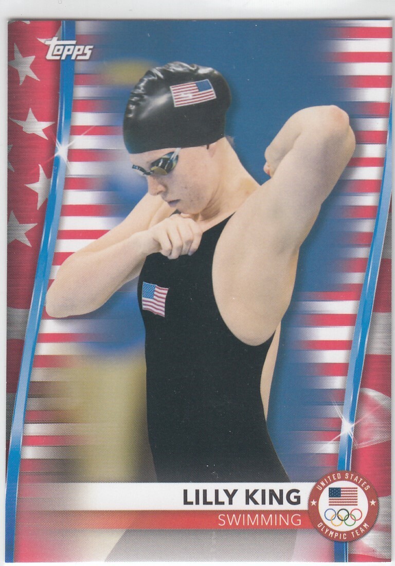 2020 2021 Lilly King Topps Olympics USA FLAG Parallel /299 - #47 ...