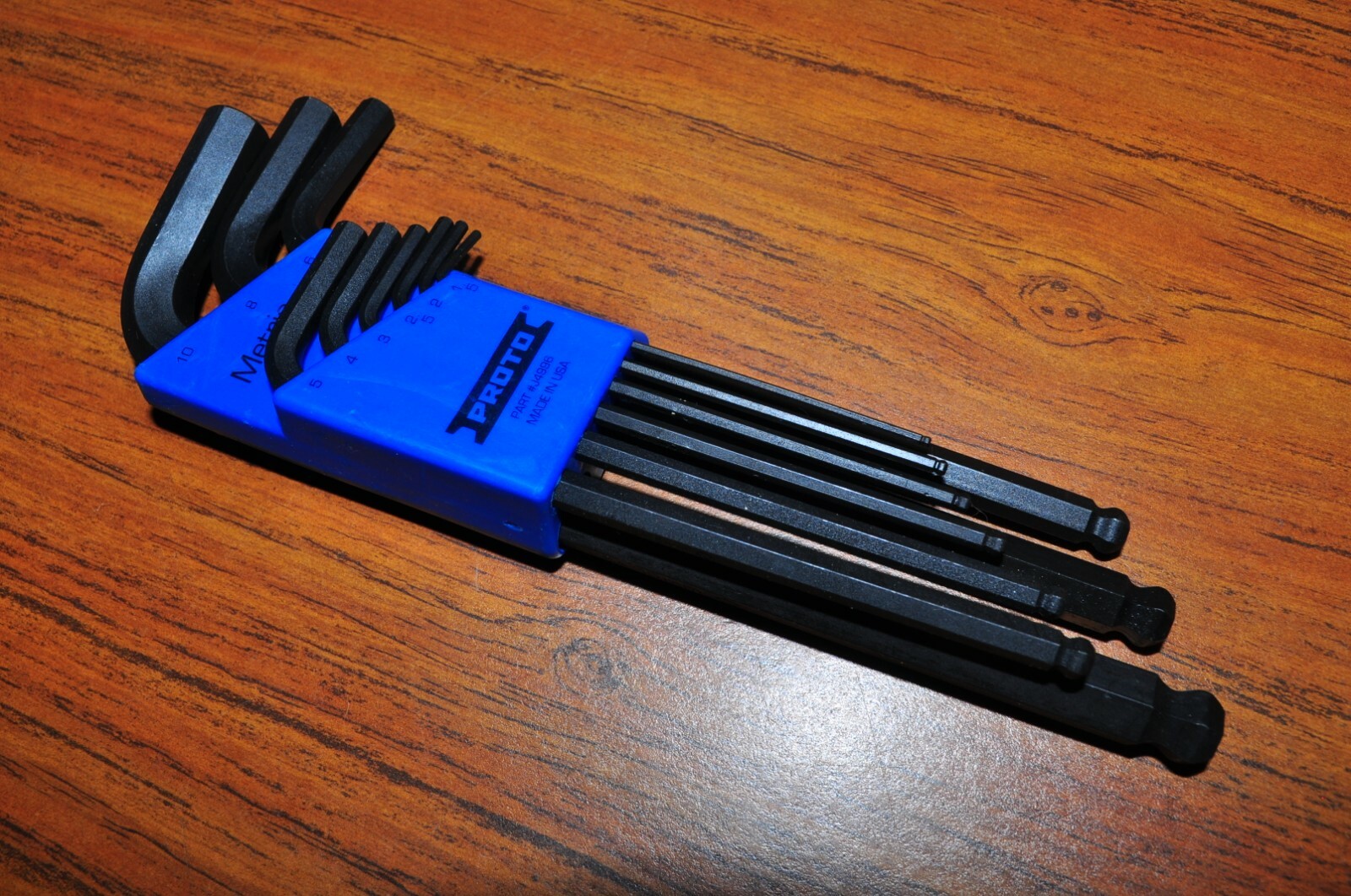 Proto® J4996 9 Piece Round Ball Head Hex Key Set 1.5mm to 10mm L key ...