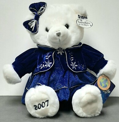 Walmart Teddy Bear Snowflake Teddy Girl 2007 Dan Dee White Bear | eBay