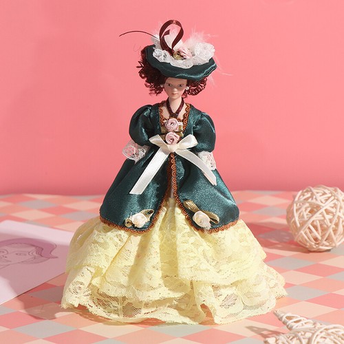 1:12 Scale Dollhouse Miniature Victorian Porcelain Dolls Royal Princess ...