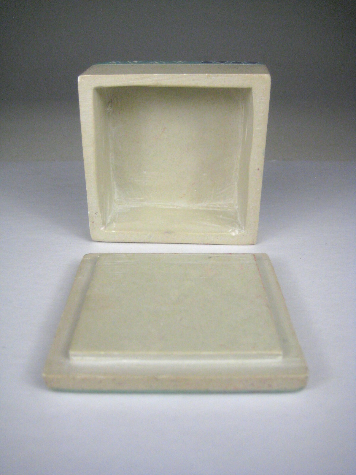 Carved Stone Jewelry Box Square Gecko Lizard Decor Trinket 2.7 Inch ...