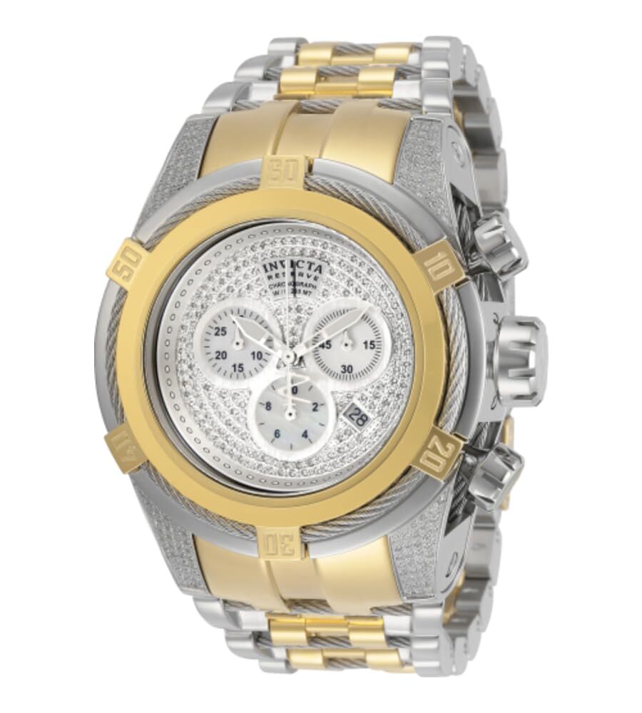 Invicta Men's 29901 Reserve Quartz Chronograph White Silver Dial Watch ...