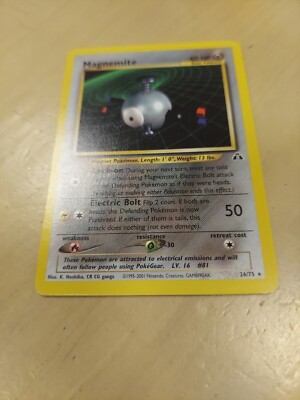 POKEMON CARD MAGNEMITE NEO DISCOVERY SET BLACK STAR RARE | eBay