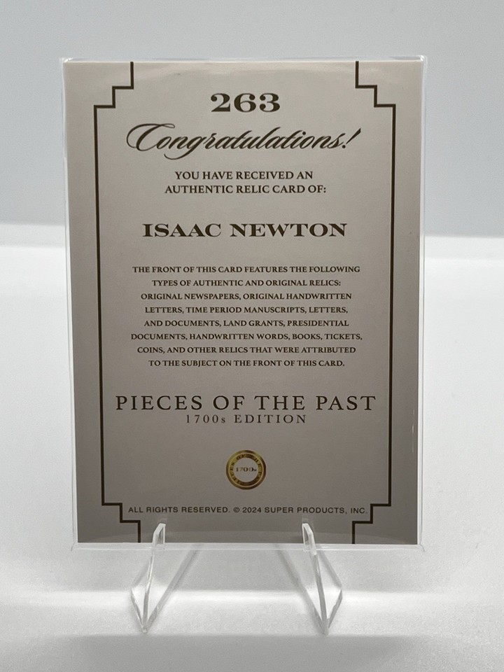 2024 pieces of the past 1700s edition Isaac Newton Jumbo Signature ...