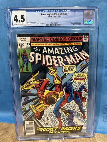 AMAZING SPIDER-MAN #182 CGC 4.5 Graded Comic JULY 1978 ROCKET RACER ...